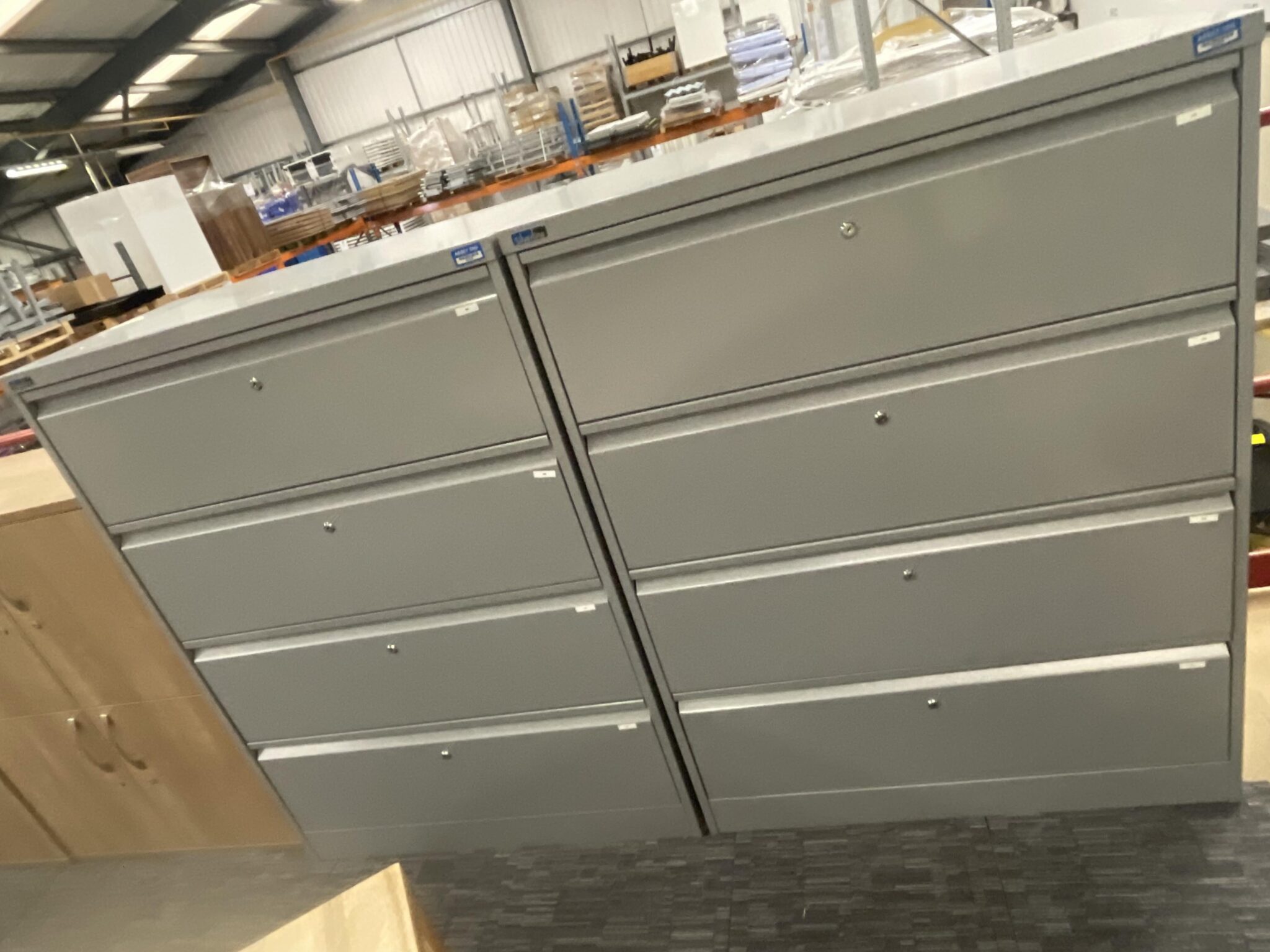 Silver Metal 4 Drawer Filing Cabinet - Recycle Scotland